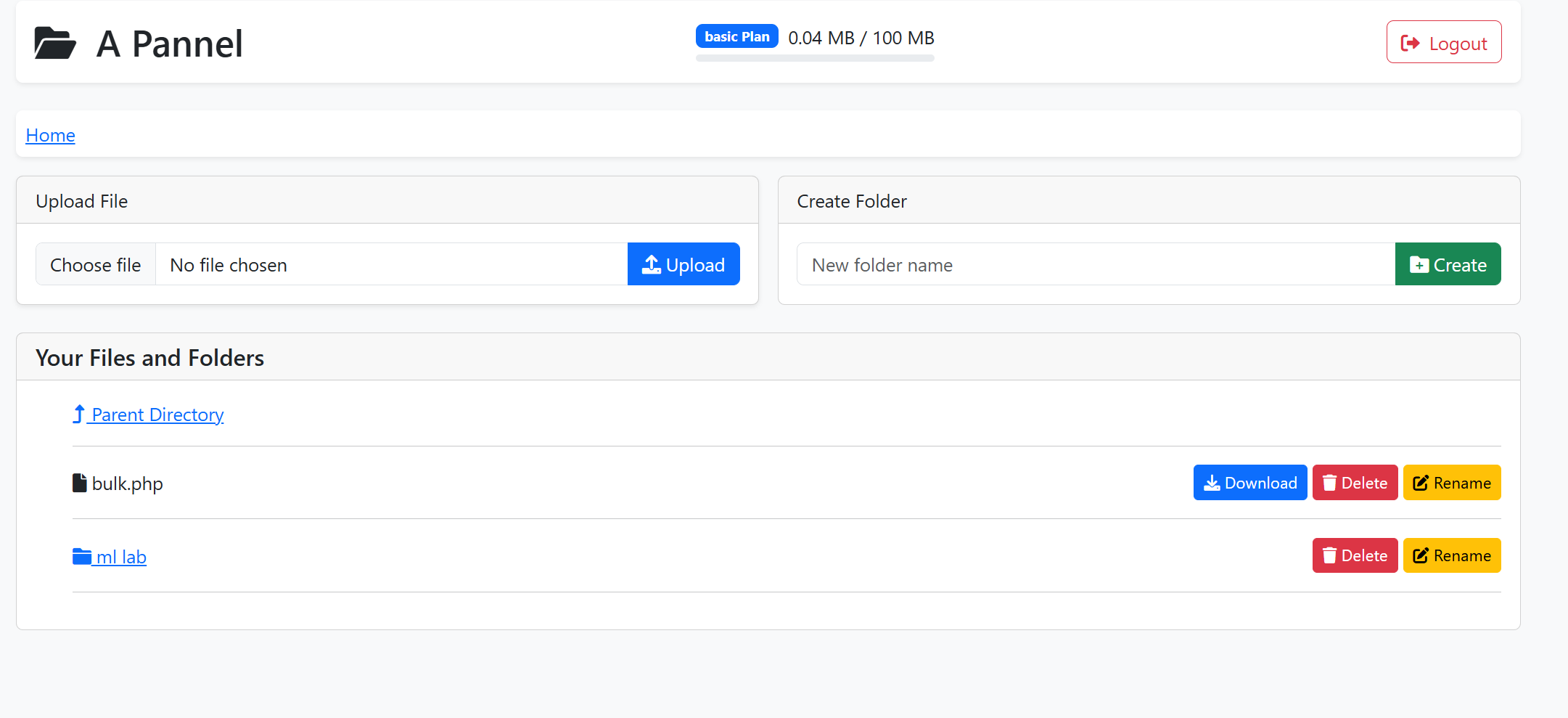 A-Panel | File Management System